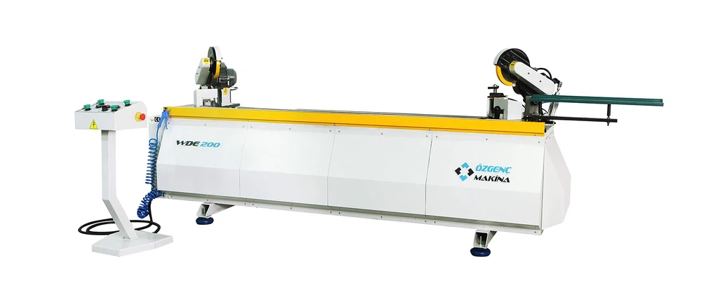 Double Head Saw 45° with Dowel Router or Dovetail Tenon (Ø200 mm)